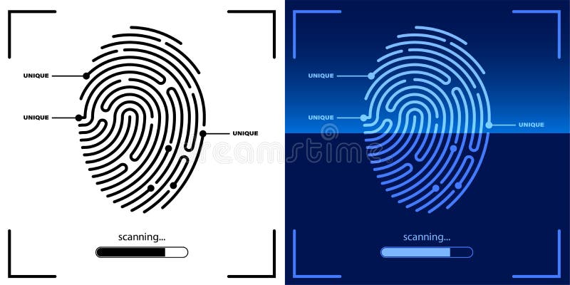 Panel for Scanning Person Fingerprint for Mobile Identification App ...