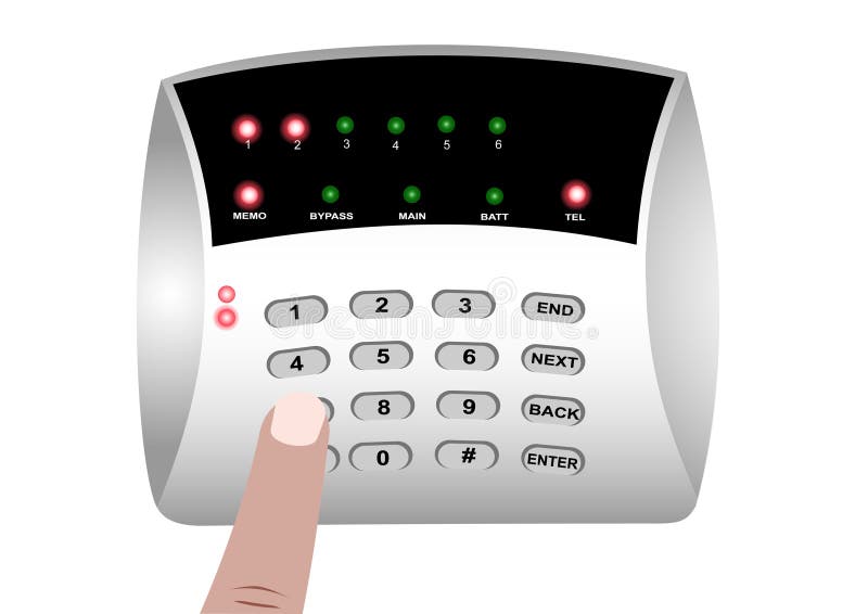 The Panel of the Security Alarm System Stock Vector - Illustration of ...
