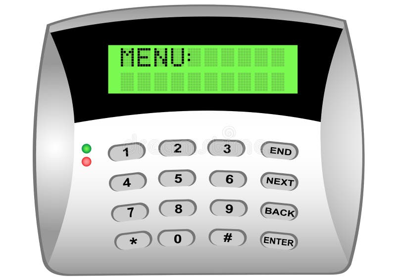 The Panel of the Security Alarm System Stock Vector - Illustration of ...