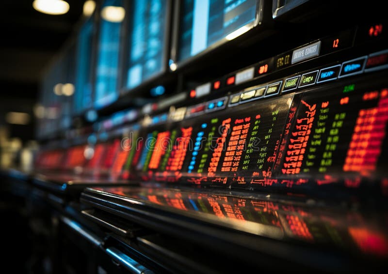 A Panel Showing Hypothetical Stock Market Data Stock Illustration ...