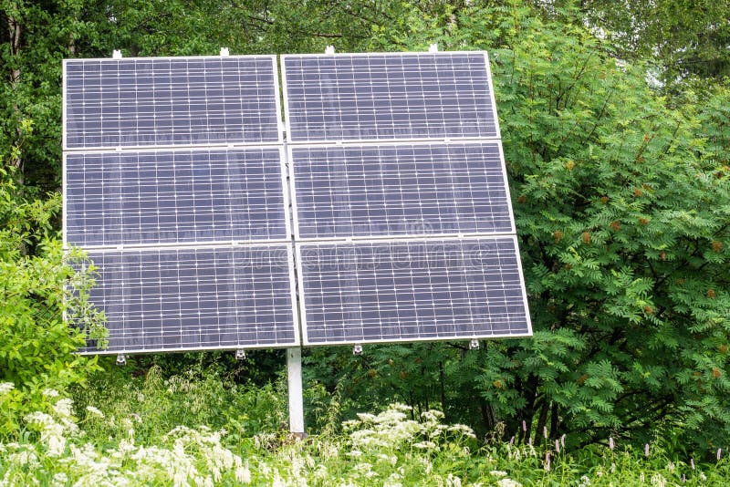 Solar panel in a garden stock image. Image of store, electricity - 10874873