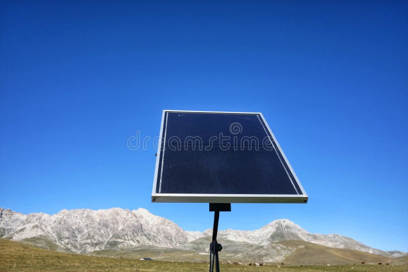 Panel Solar To Feed Electrified Fence Stock Photo - Image of ecology ...