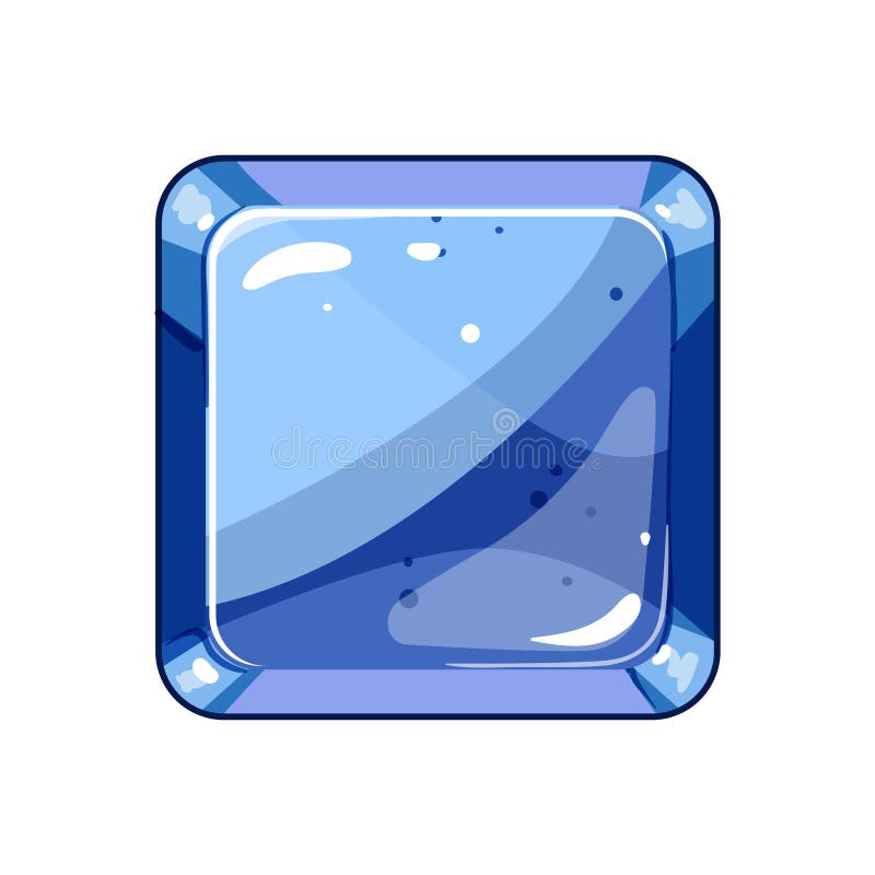 Panel Square Game Button Cartoon Vector Illustration Stock Vector ...