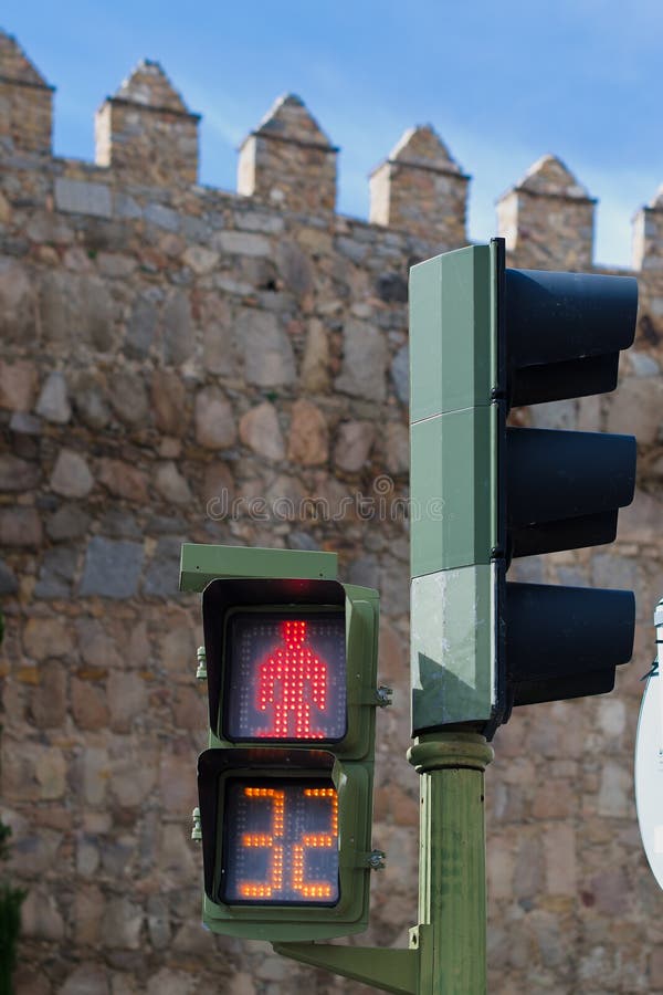 LED semaphore stock image. Image of metal, light, road - 12248379