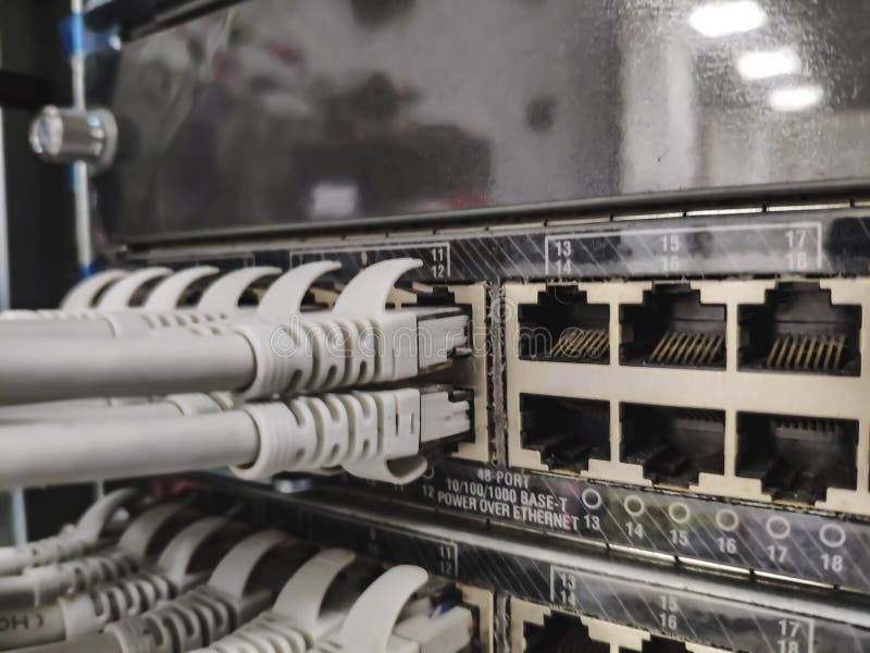 Panel Switch with Free Ports Stock Image - Image of cyberspace, people ...