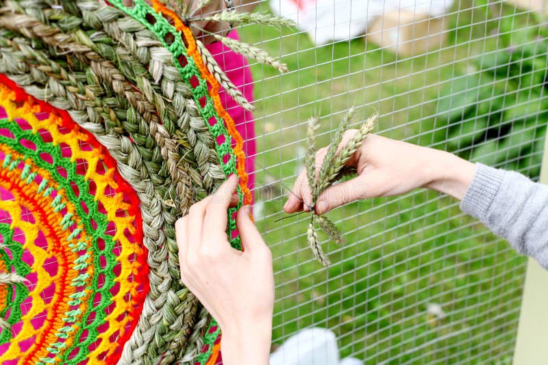 A Panel of Threads and Plants Handmade.master Class in the Park Stock ...