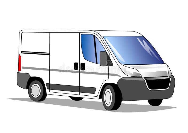 White panel van stock vector. Illustration of automotive - 9777423