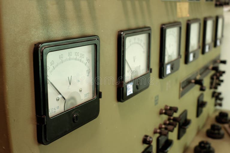 Panel Voltmeters High Voltage Stock Photo - Image of engineering ...