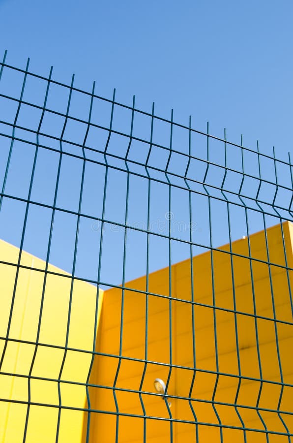 Panel wire fence stock image. Image of iron, enclose - 27942713