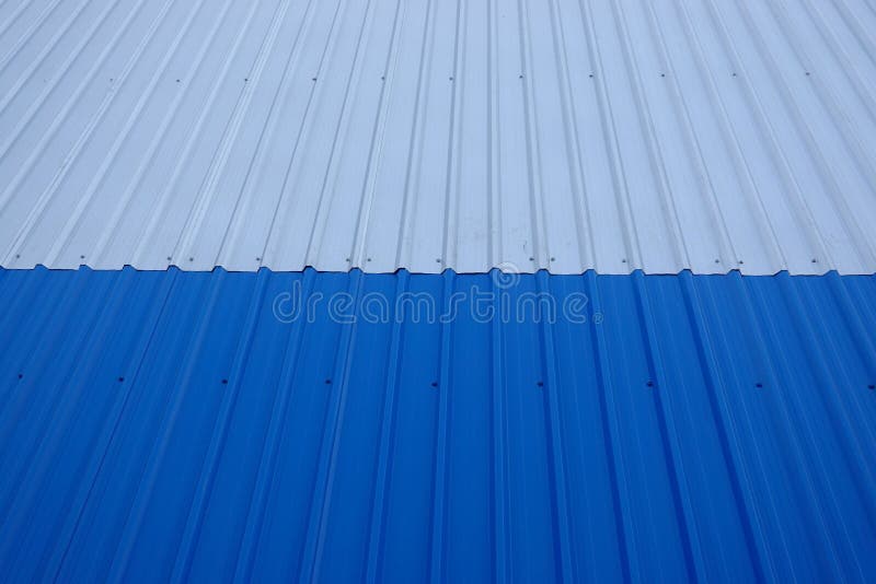 Paneles Y Techos De Las Paredes De Chapa Azul, Fondo Abstracto Imagen ...