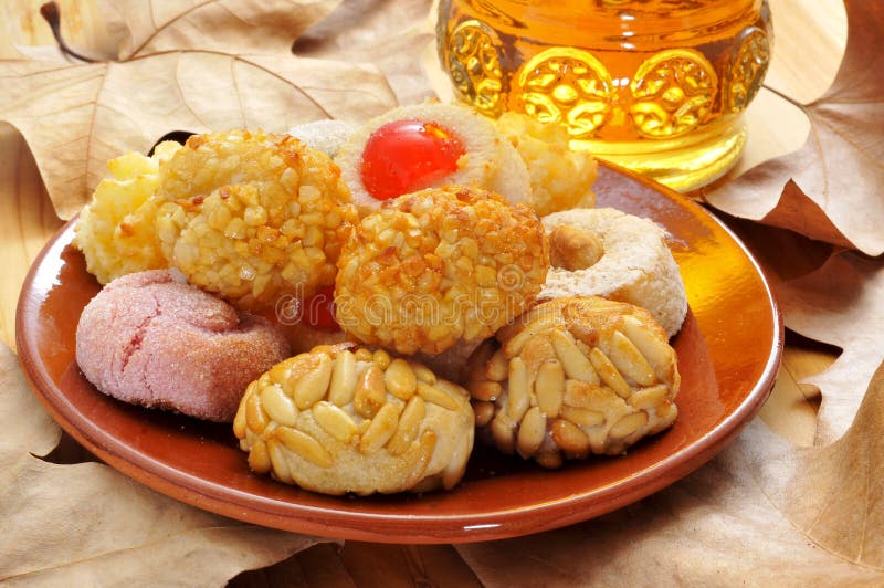 Panellets, Typical Pastries of Catalonia, Spain Stock Photo - Image of ...