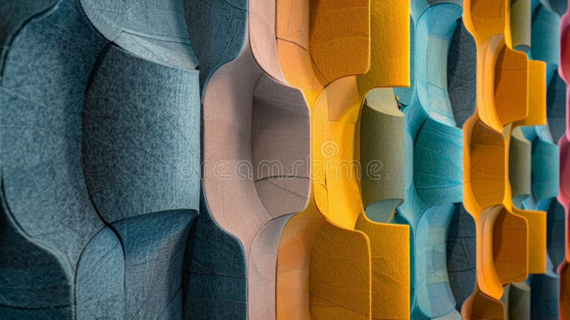 The Panels Display a Striking Gradient Texture with a Mix of Smooth and ...