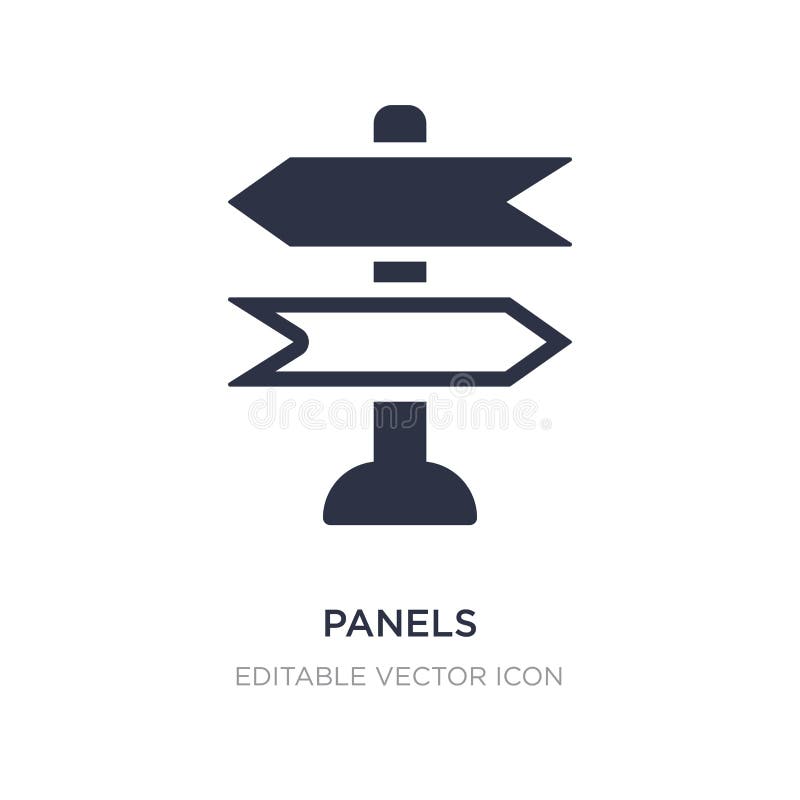Panels Icon on White Background. Simple Element Illustration from Signs ...