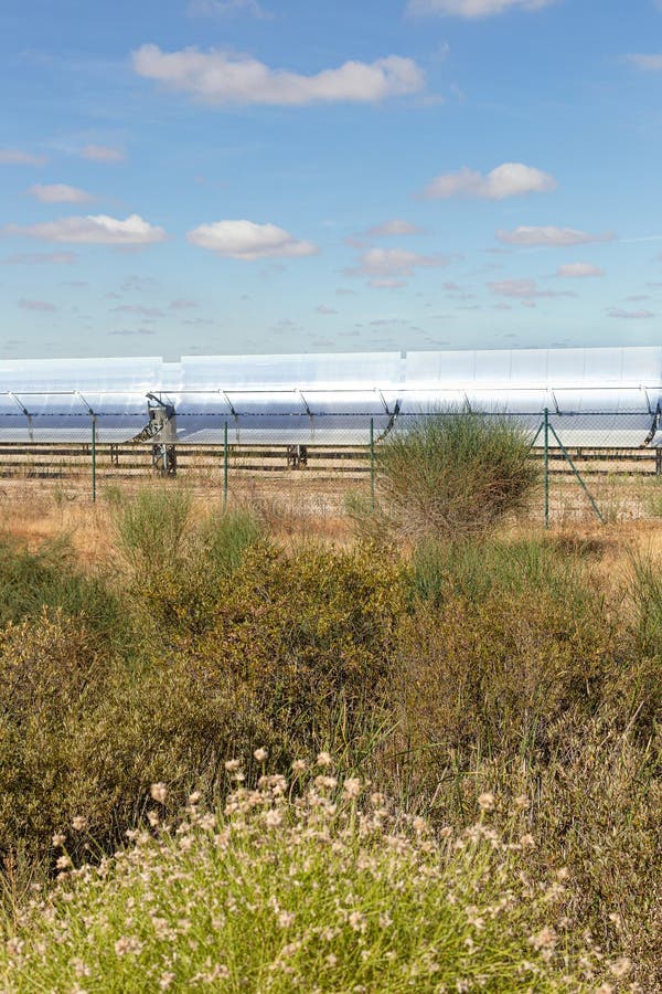 Panels of Solar Thermal Power Plant Stock Photo - Image of technology ...