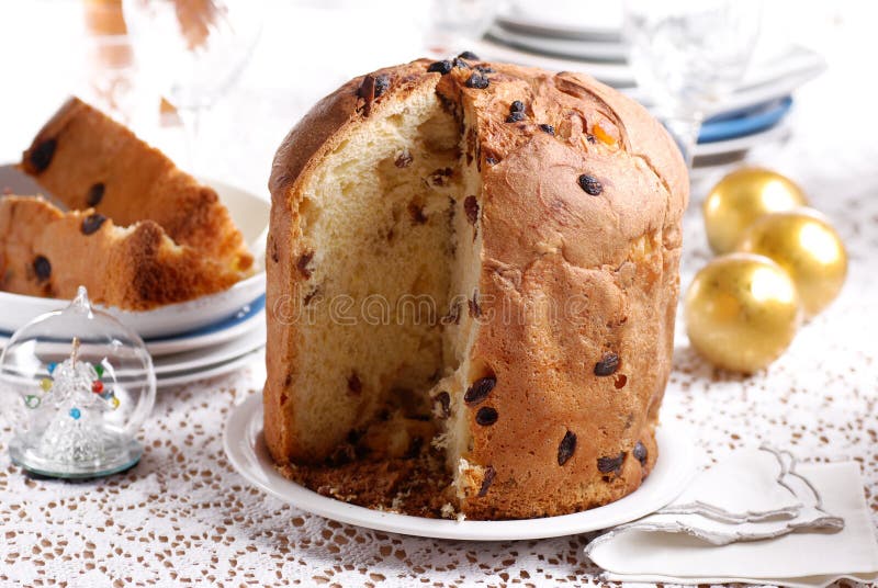 Panettone Italian dessert stock image. Image of festive - 36165323