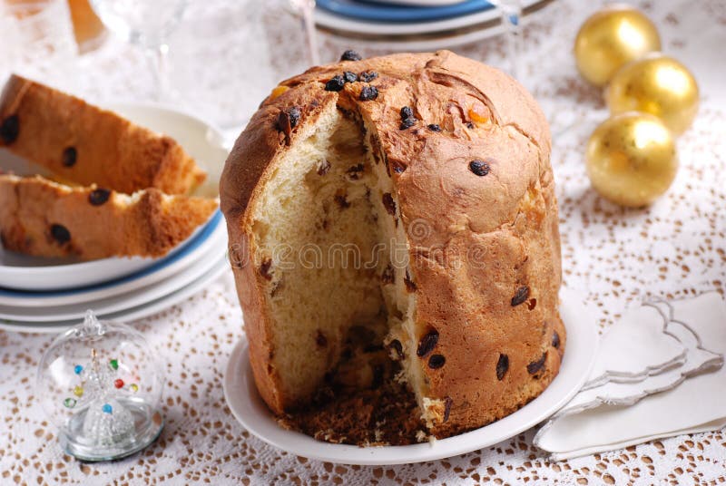Panettone Italian dessert stock image. Image of pastries - 36165331