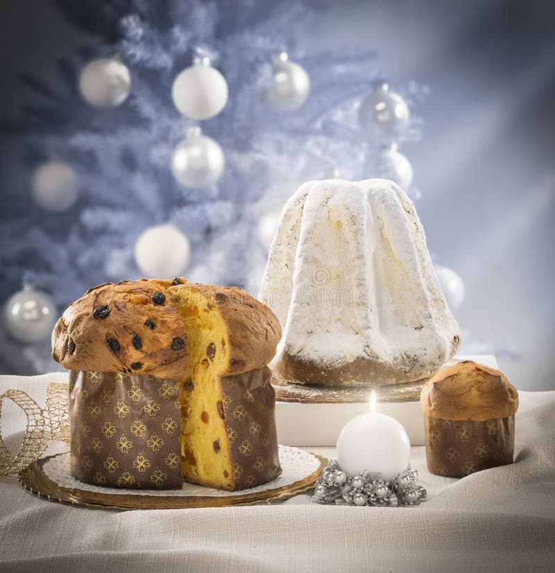 Christmas cake, pandoro. stock photo. Image of italy - 46677680
