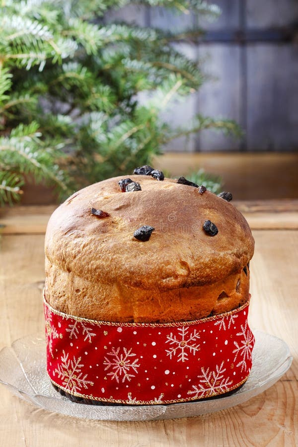 Panettone - Traditional Italian Christmas Cake Stock Photo - Image of ...