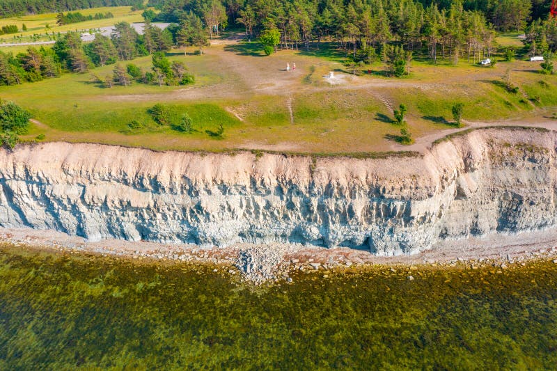 Panga Cliffs at Saaremaa Island in Estonia Stock Photo - Image of ...