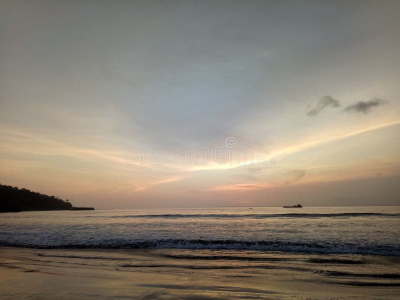 Pangandaran stock photo. Image of sunset, nature, beach - 175411116