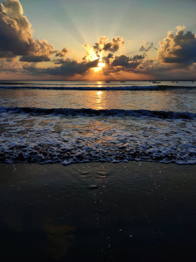 Pangandaran Beach Sunset View, West Java Editorial Stock Photo - Image ...