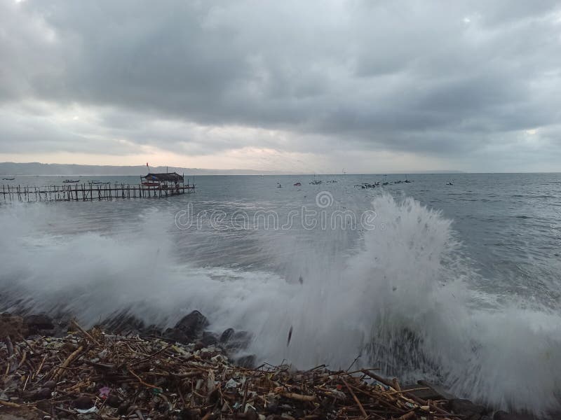 Pangandaran Beach West Java Stock Photo - Image of sand, ocean: 259868282