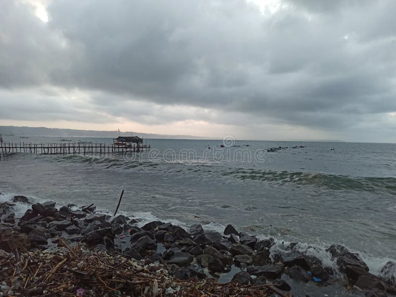 Pangandaran Beach West Java Stock Photo - Image of tower, terrain ...