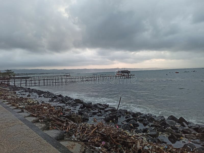 Pangandaran Beach West Java Stock Photo - Image of beach, winter: 259868522