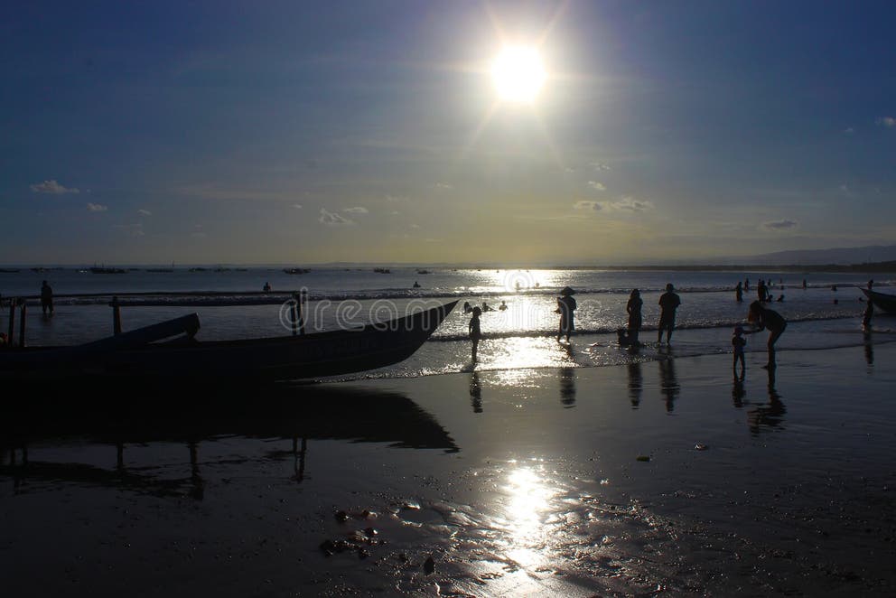 Sunset on Pangandaran Beach West Java Indonesia Editorial Stock Photo ...
