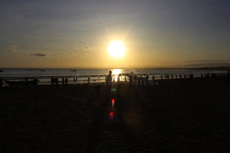 Sunset on Pangandaran Beach West Java Indonesia Editorial Image - Image ...