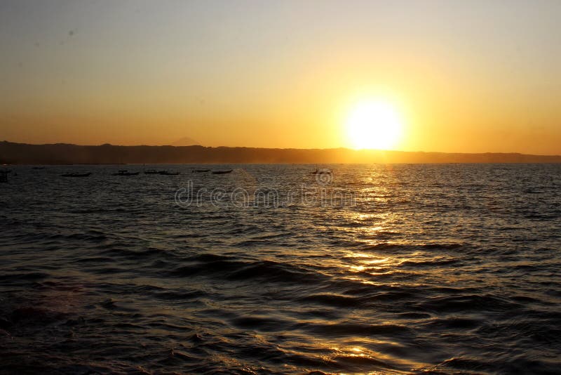 Sunset on Pangandaran Beach West Java Indonesia Stock Photo - Image of ...