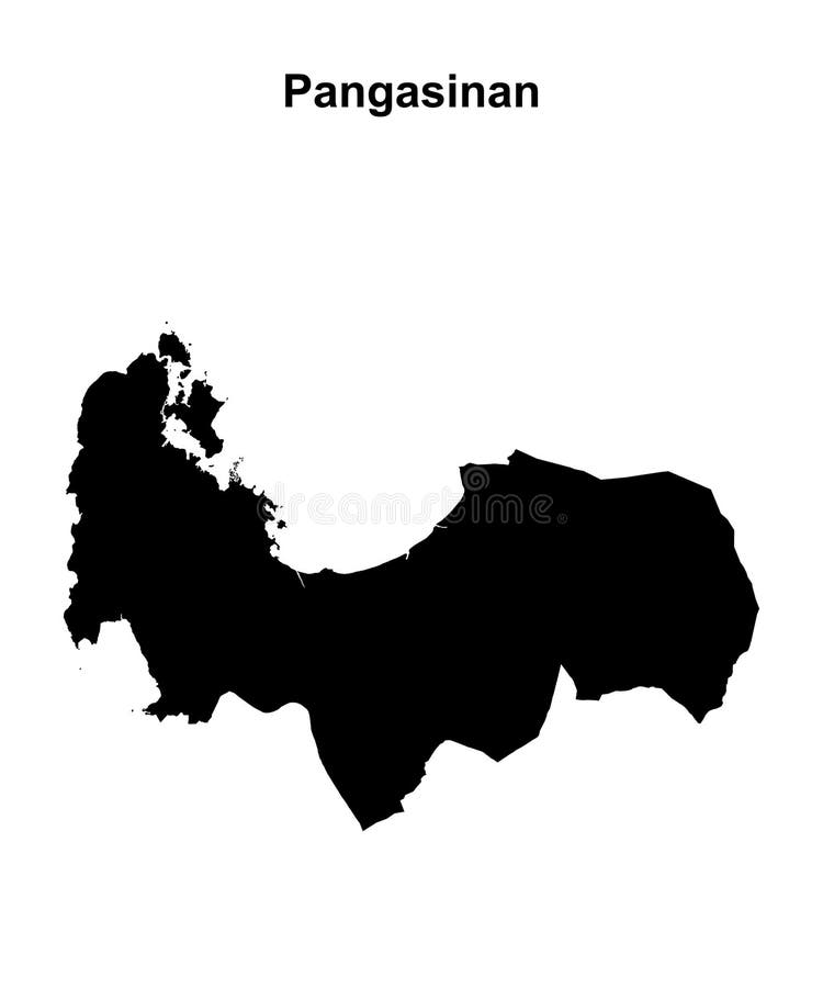 Pangasinan outline map stock vector. Illustration of isolated - 360618984