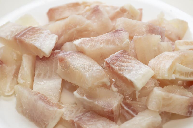 Pangasius Fish Fillet by Pieces. Fresh Fish Fillet Stock Photo - Image ...