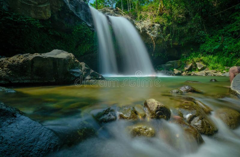 Panglebur Gongso Waterfall in Central Java. Beautiful Waterfall in ...