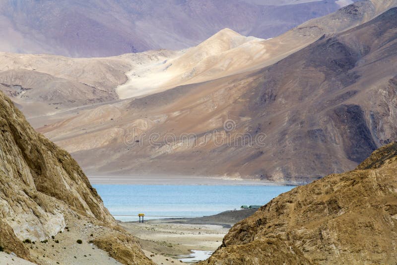 Pangon Lake, Ladakh, India stock image. Image of range - 27799049