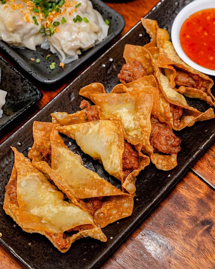 Pangsit Fried Crispy stock photo. Image of breakfast - 271605882