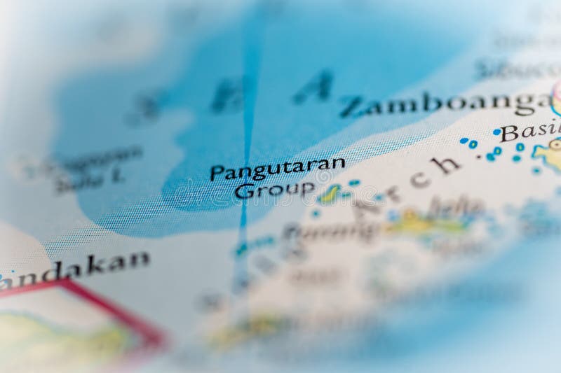 Pangutaran Island, Philippines Highlighted on a World Map Stock Photo ...
