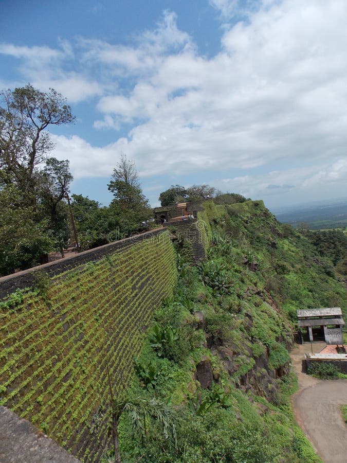 Panhala Fort Structure in Kolhapur City, Maharashtra, India Stock Image ...