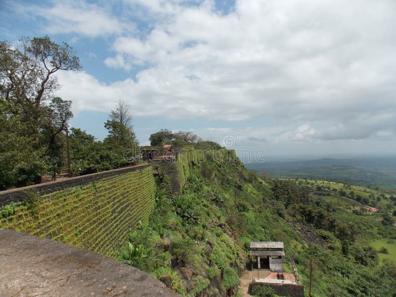 Panhala Fort Structure in Kolhapur City, Maharashtra, India Stock Photo ...
