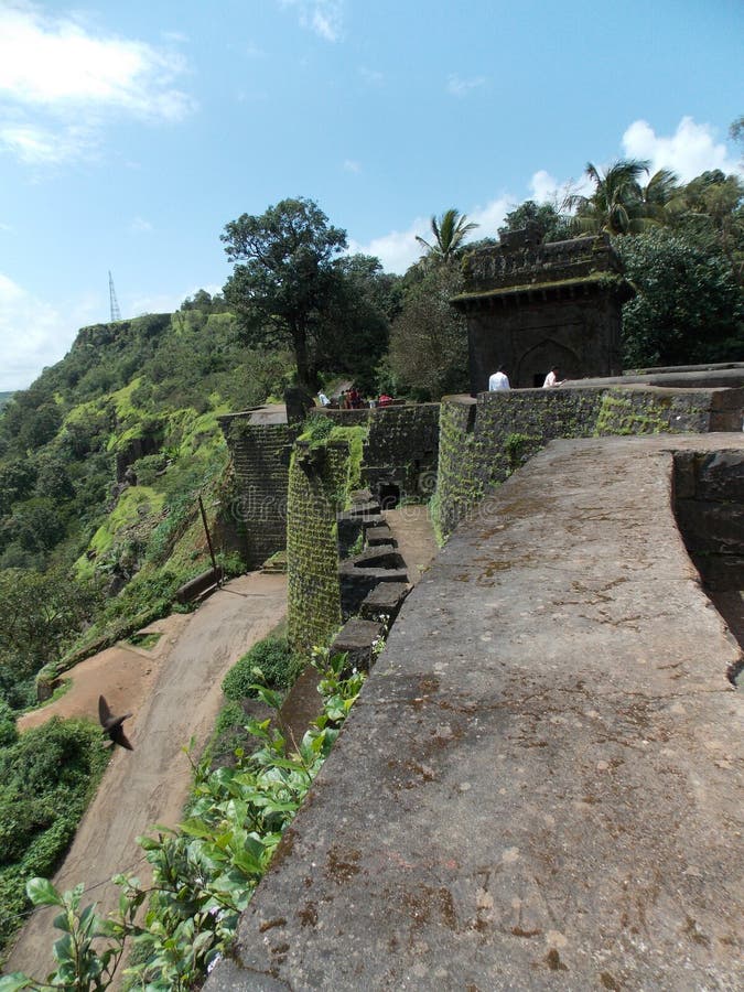 Panhala Fort Structure in Kolhapur City, Maharashtra, India Stock Image ...