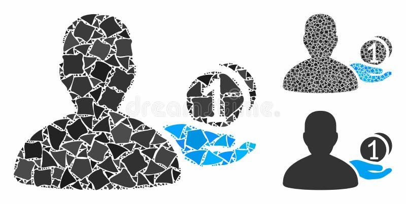 Panhandler Mosaic Icon of Ragged Items Stock Illustration ...