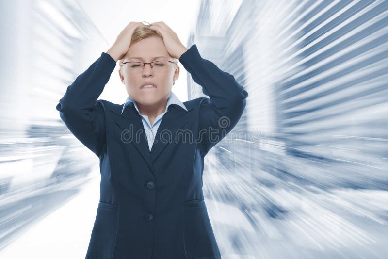 Panic stock image. Image of staff, lady, business, partner - 16355483