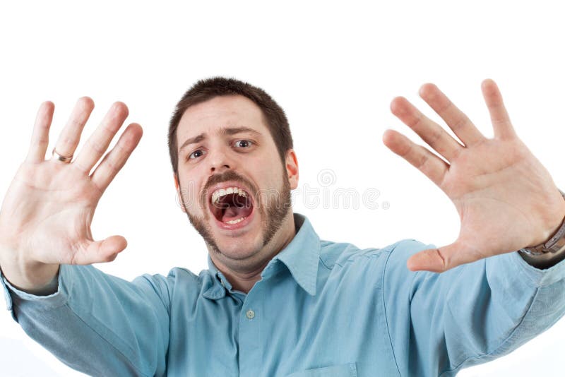 Panic stock image. Image of caucasian, white, isolated - 9184203