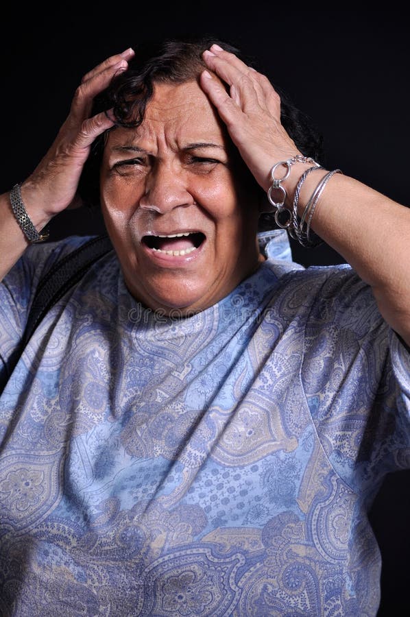 Panic attack stock photo. Image of grandmother, sadness - 16710532