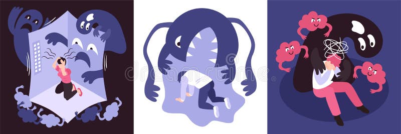 Panic Attack Design Concept Stock Vector - Illustration of graphic ...
