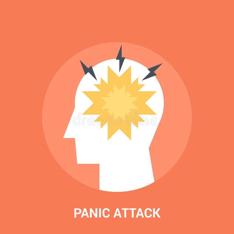 Panic Attack Flat Icon Design Concept Stock Vector - Illustration of personality, logo: 364381435