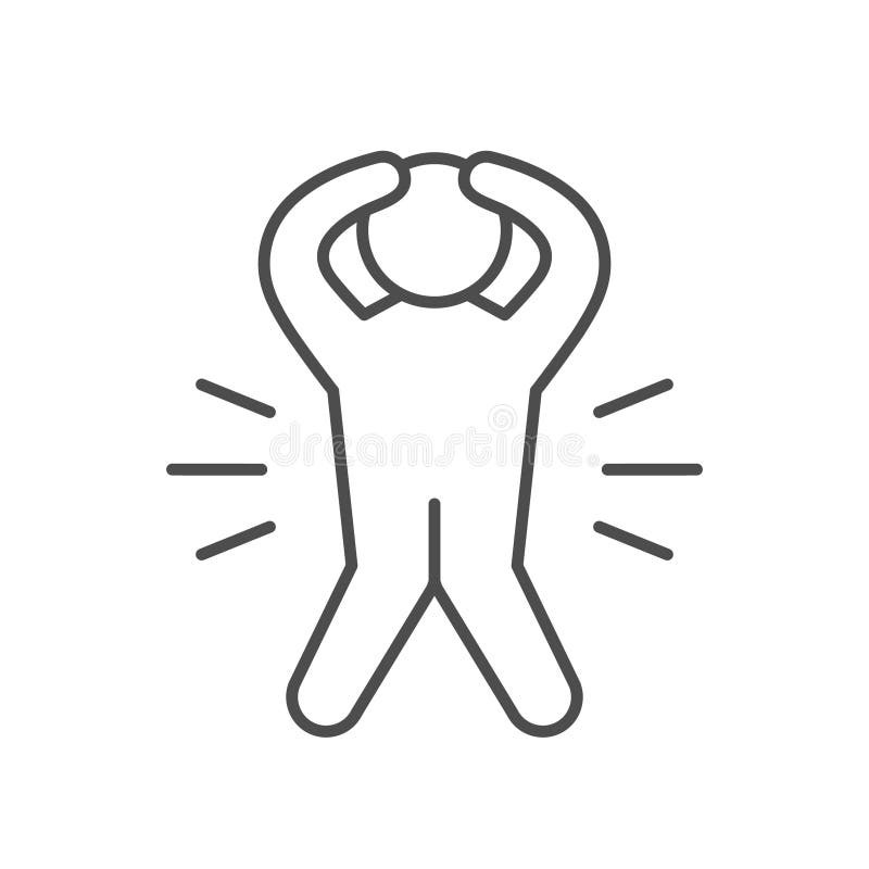 Panic Line Icon Concept. Panic Flat Vector Symbol, Sign, Outline ...