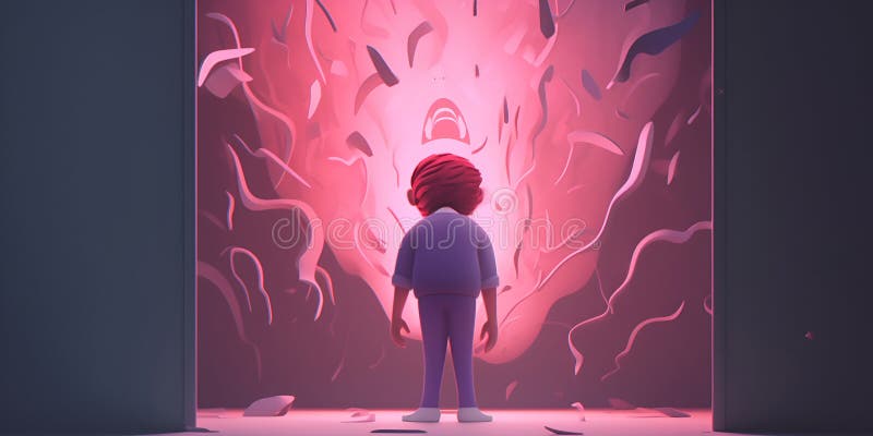 Panic Attack and Mental Disorder Concept Creative Illustration. AI ...
