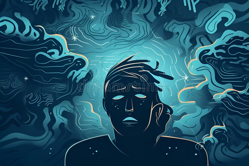 Panic Attack and Mental Disorder Concept Creative Illustration. AI ...