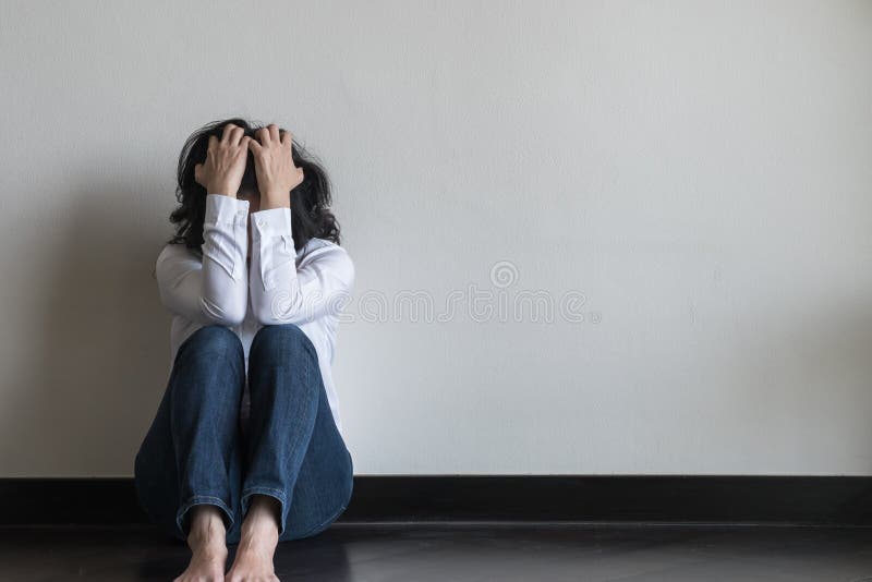 Panic Attack Woman Stressful Depressed Emotional Person With Anxiety